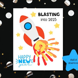New Years Handprint Craft for Toddlers Printable New Years Handprint ...