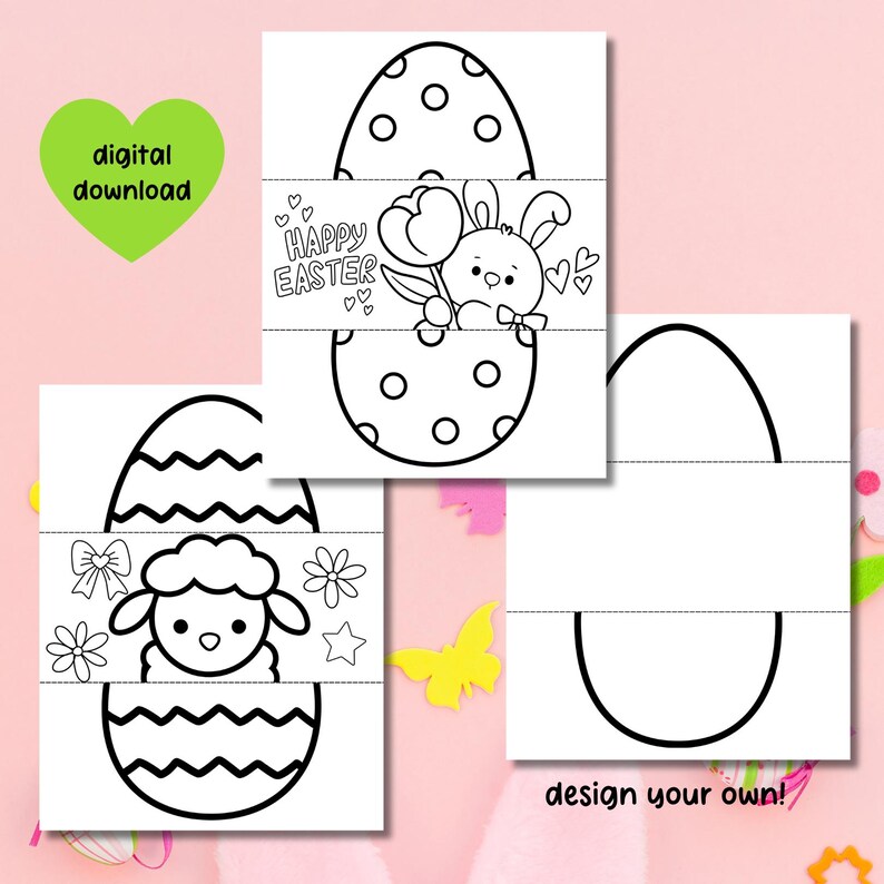 Easter Coloring Page Craft Printable - Surprise Easter Egg Coloring ...