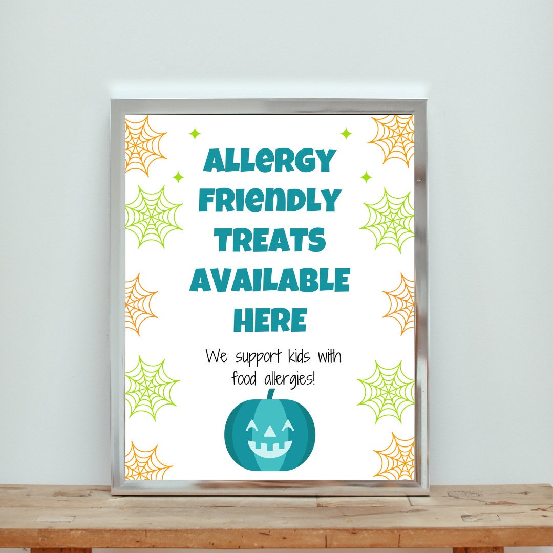 Printable Allergy Friendly Treats Halloween Sign Food - Etsy