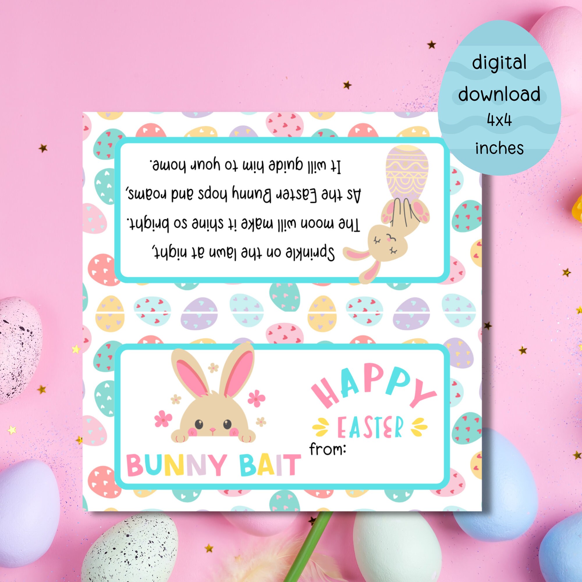 Printable Easter Treat Bag Toppers Bunny Bait Printable Tags Easter ...
