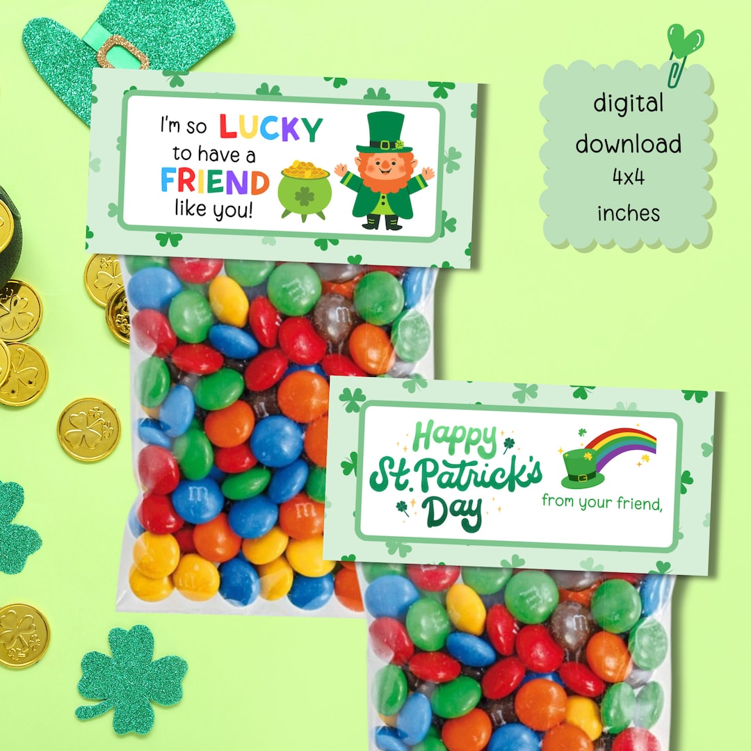 Printable St Patricks Day Treat Bag Toppers St Patricks Day Printable ...