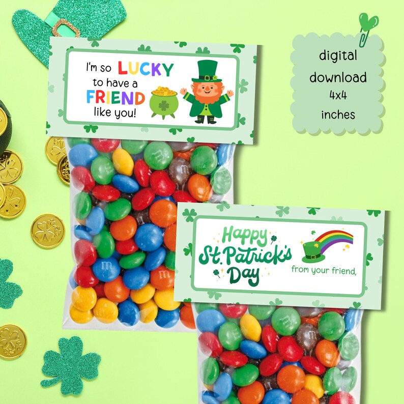 Printable St Patricks Day Treat Bag Toppers St Patricks Day Printable ...
