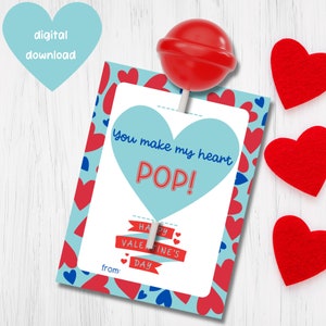 Printable Valentine Lollipop Holder - Printable Valentines for Students ...
