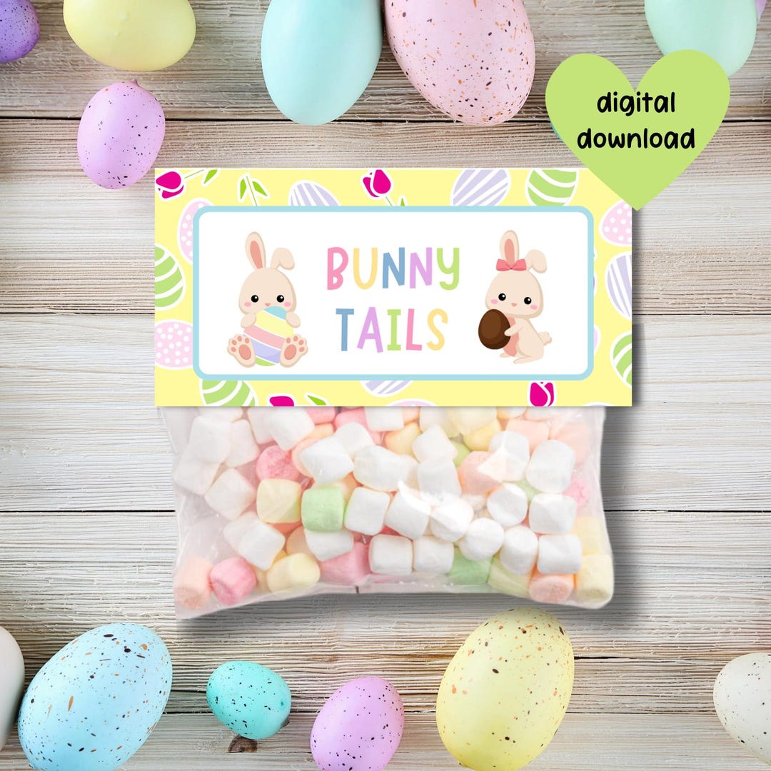 Printable Easter Treat Bag Toppers - Bunny Tails Printable Tags ...