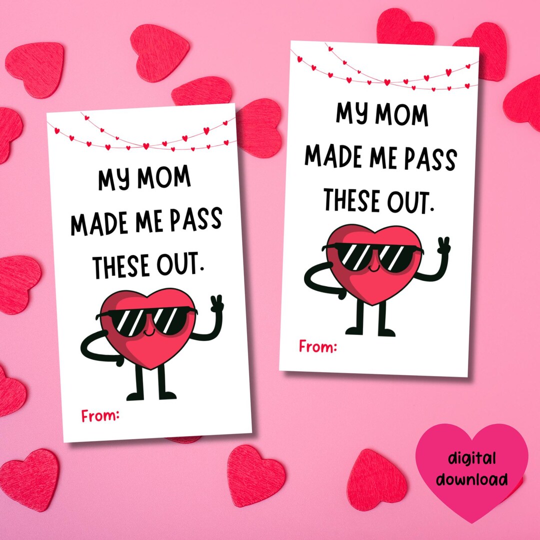 Kids Funny Valentine Tag Printable - Printable Valentine's Day Tag for ...