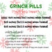 Grinch Pills Printable Treat Bag Topper Christmas Candy Bag Topper ...