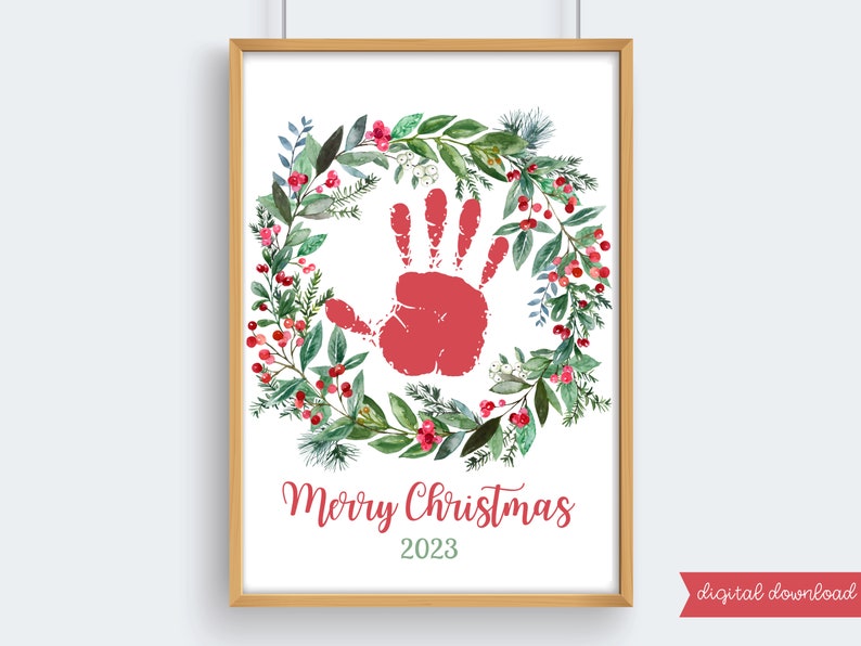 Christmas Handprint Craft for Toddlers Printable Christmas Handprint ...
