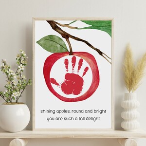 Fall Apple Handprint Art Printable Handprint Craft for Fall Handprint ...
