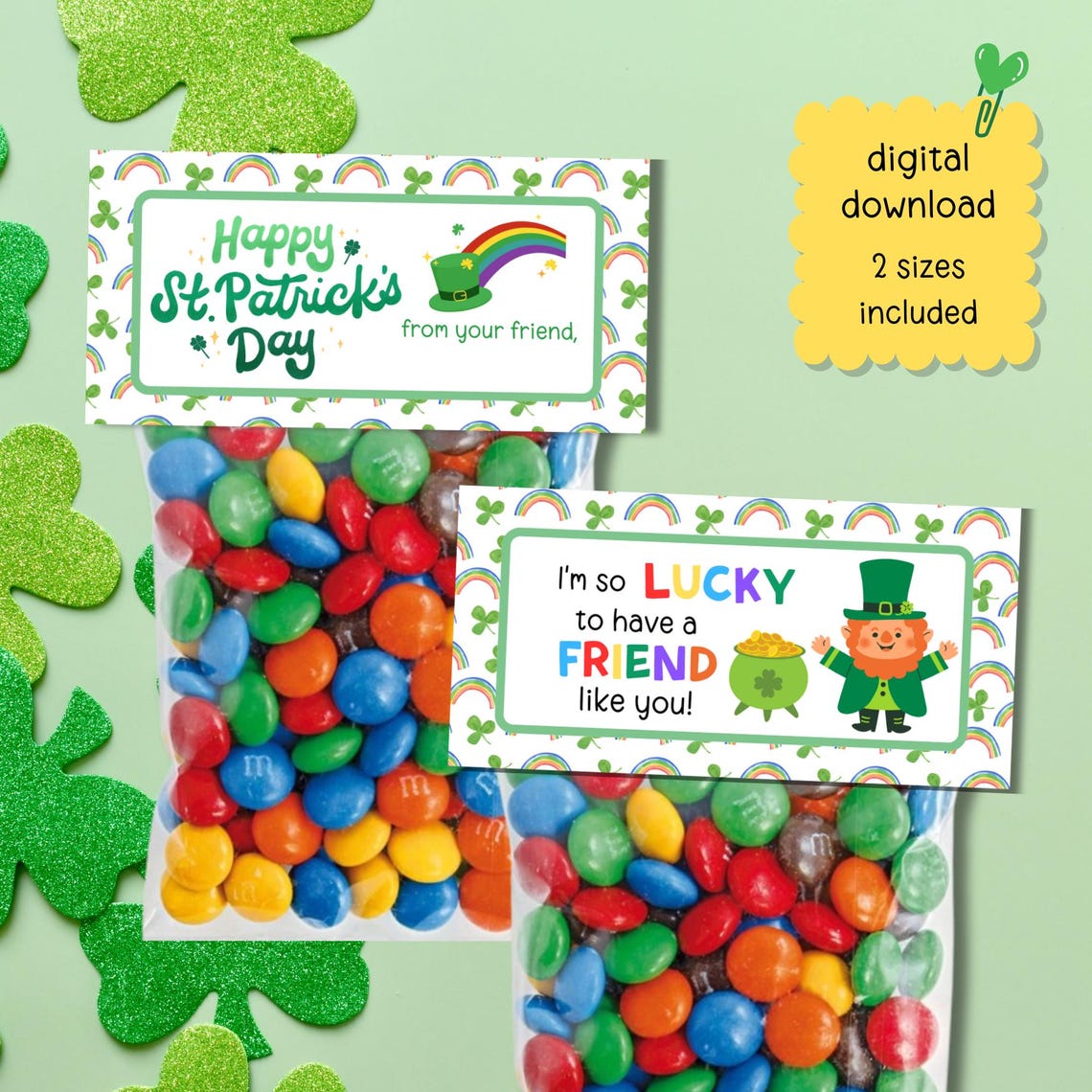 Printable St Patricks Day Treat Bag Toppers - St Patricks Day Printable ...