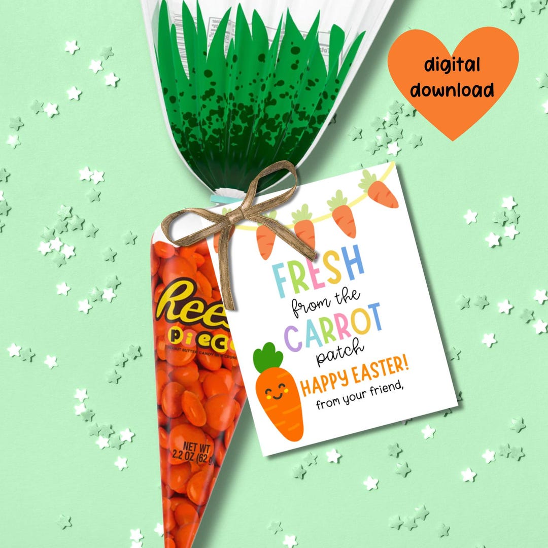 Printable Easter Carrot Patch Gift Tags - Easter Printable Tags ...