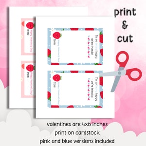 Fruit Snack Valentine Printable Printable Valentines Card for Kids ...