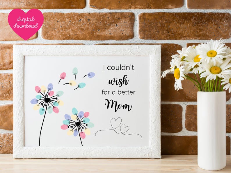 Mother's Day Handprint Art Craft Printable - Mothers Day Fingerprint ...