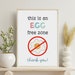 Printable Egg Free Zone Sign - Food Allergy Sign - Egg Allergy Sign for ...