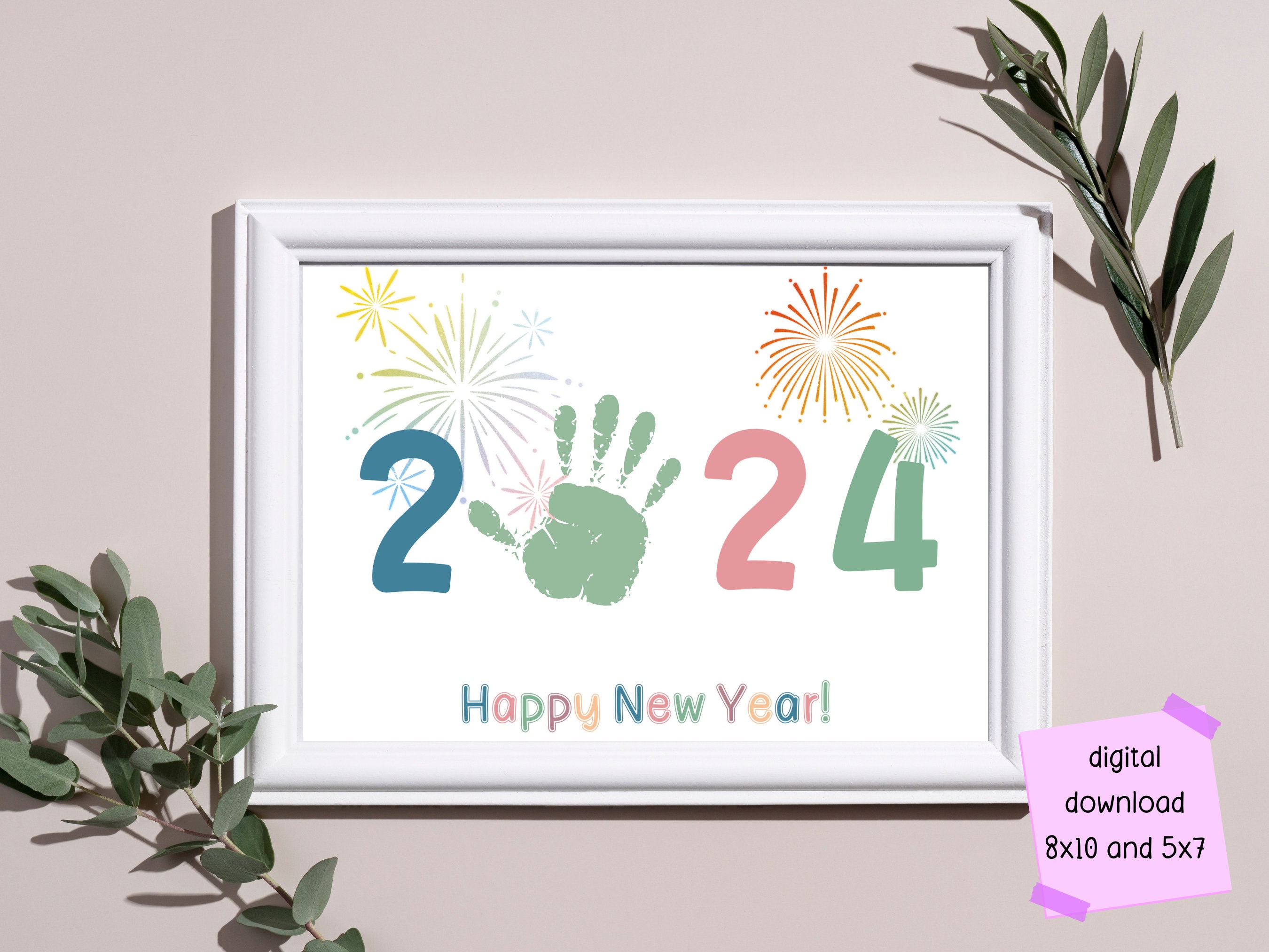 New Years Handprint Craft for Toddlers Printable New Years Handprint ...