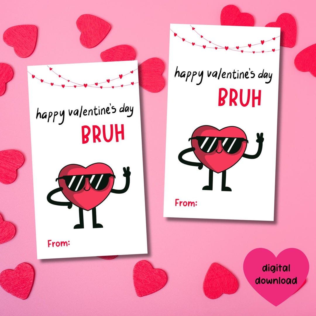Valentine Tags for Kids - Funny Valentine Gift Tag Printable - Teen ...