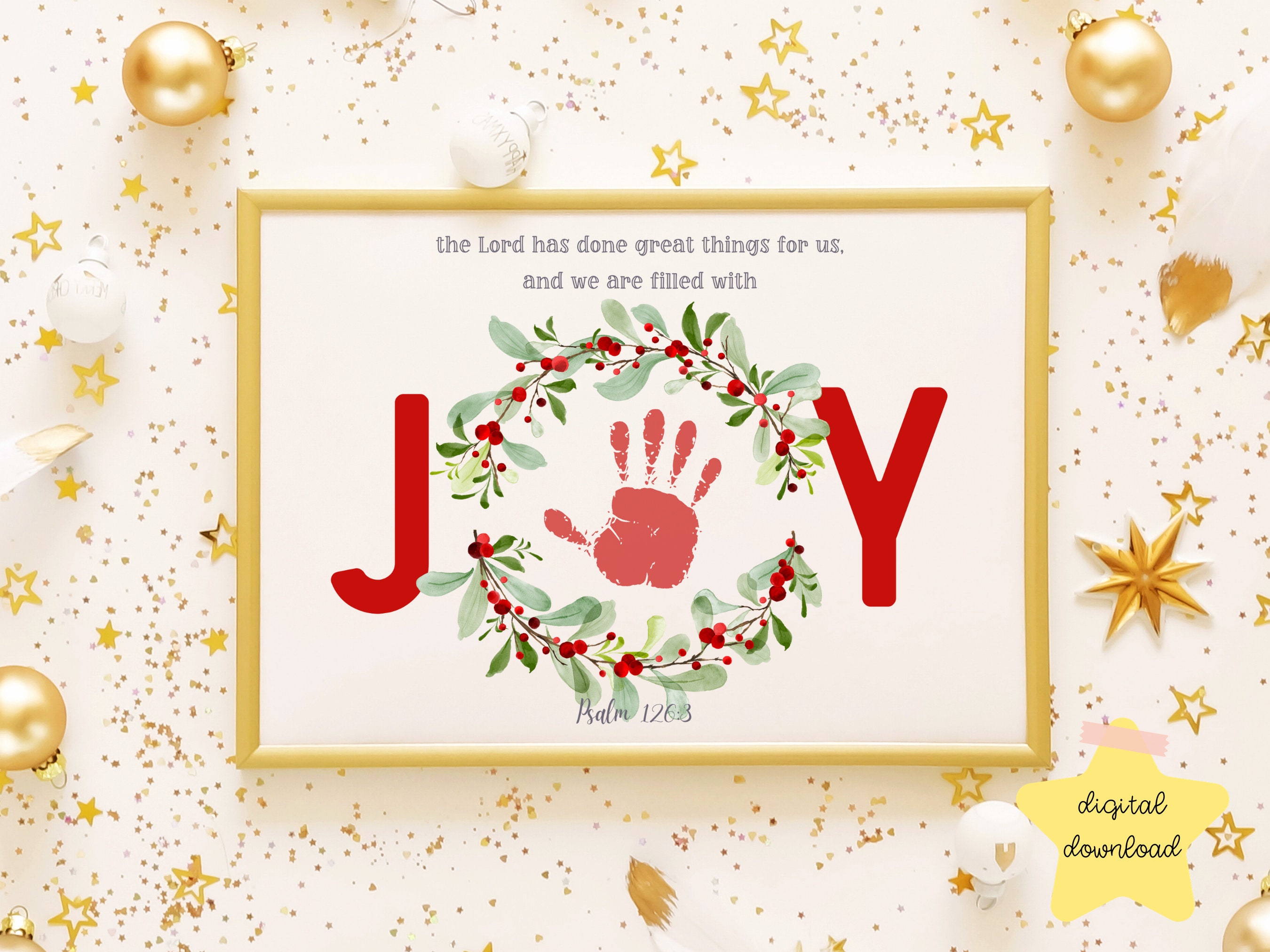 Christmas Handprint Craft for Toddlers Printable Baby Christmas ...