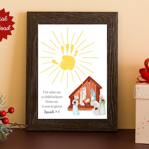 Christmas Nativity Handprint Craft for Toddlers Printable Baby ...