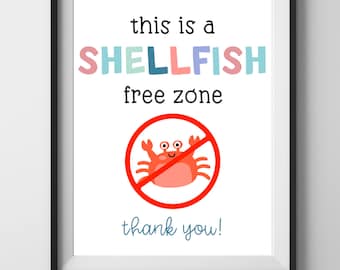 Printable Egg Free Zone Sign Food Allergy Sign Egg Allergy Sign for ...