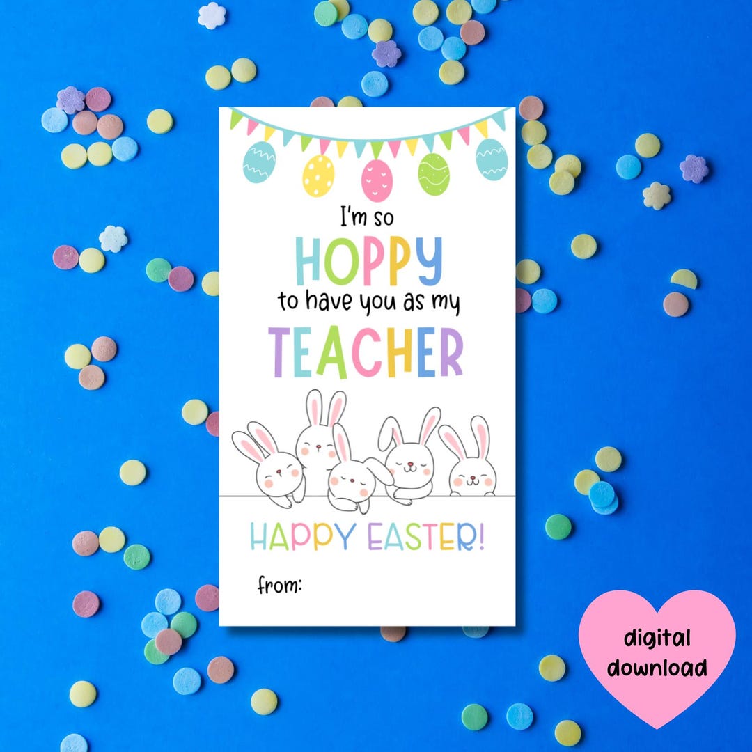 Printable Easter Teacher Gift Tags - Easter Printable Tags - Easter ...