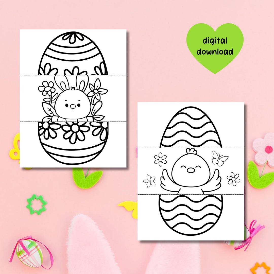 Easter Coloring Page Craft Printable - Surprise Easter Egg Coloring ...