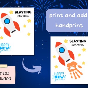 New Years Handprint Craft for Toddlers Printable - New Years Handprint ...