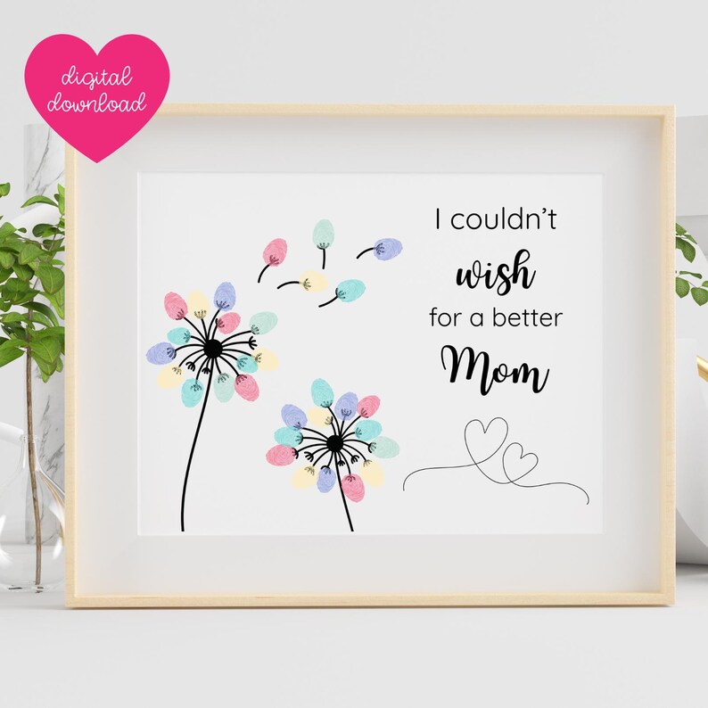 Mother's Day Handprint Art Craft Printable - Mothers Day Fingerprint ...