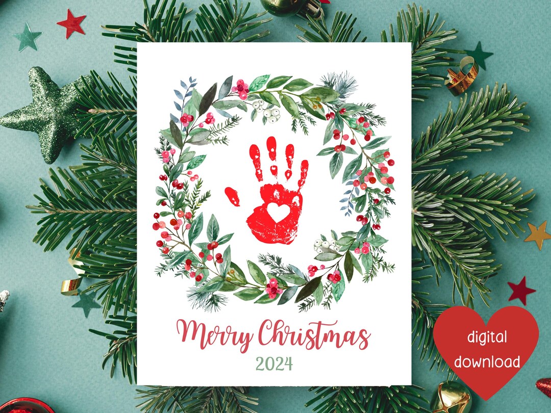 Christmas Handprint Craft for Toddlers Printable - Christmas Handprint ...