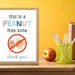 Printable Peanut Free Zone Sign - Food Allergy Sign - Peanut Allergy ...
