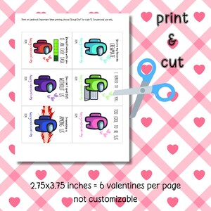 Kids Funny Valentine Card Printable - Among Us Valentine's Day Card for ...