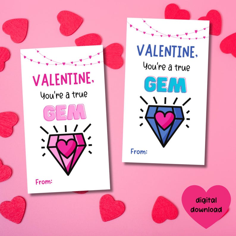 Kids Valentine Tag Printable - Printable Valentine's Day Tag for School ...