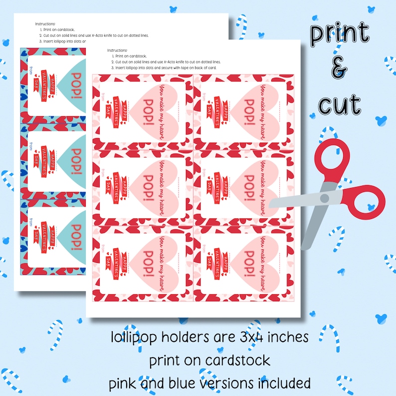 Printable Valentine Lollipop Holder - Printable Valentines for Students ...