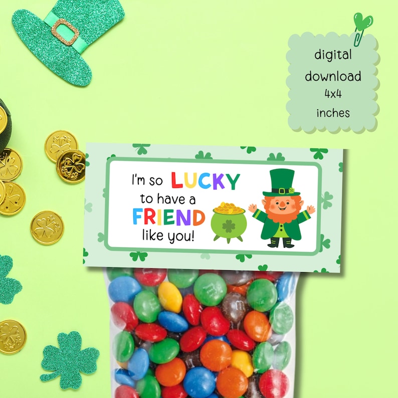 Printable St Patricks Day Treat Bag Toppers St Patricks Day Printable ...