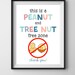 Printable Peanut and Tree Nut Free Zone Sign - Food Allergy Sign ...