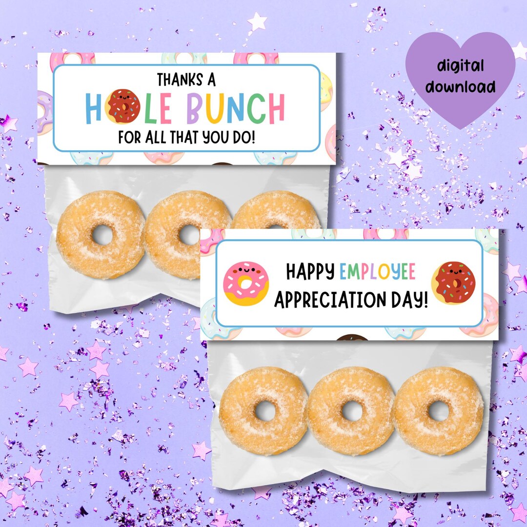 Employee Appreciation Treat Bag Topper Printable - Appreciation Tag for ...