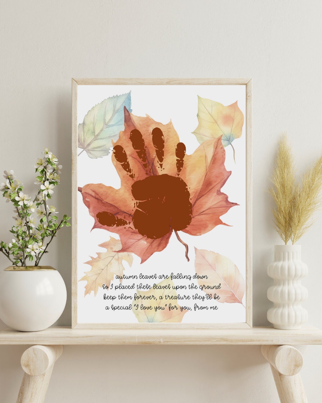 Fall Leaf Handprint Craft Printable Handprint Craft for - Etsy