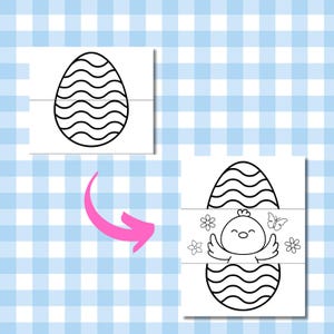Easter Coloring Page Craft Printable - Surprise Easter Egg Coloring ...