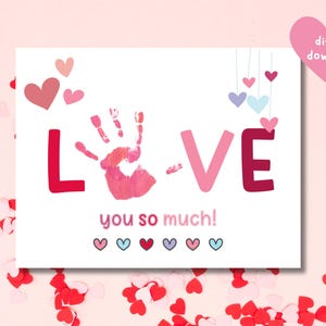 Valentine Handprint Craft Printable - Handprint Craft for Valentine's ...