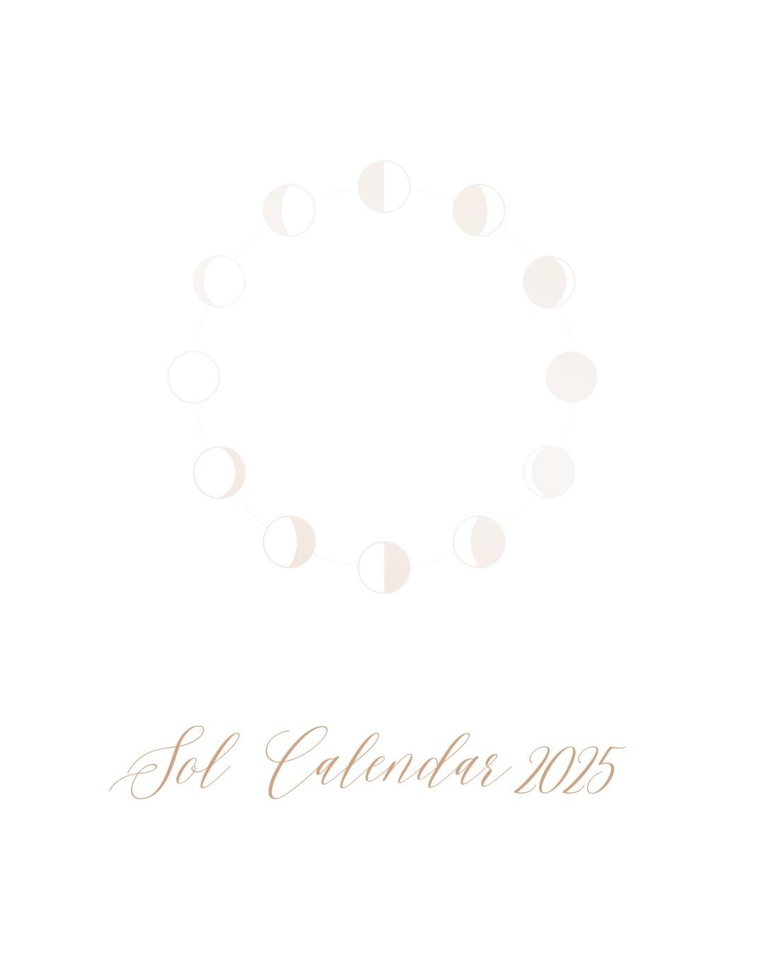 Sol Calendar 2025 vertical/portrait - Etsy