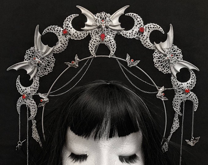Nocturne Headwear Gothic Headpiece Goth Halo Halloween Bat - Etsy UK