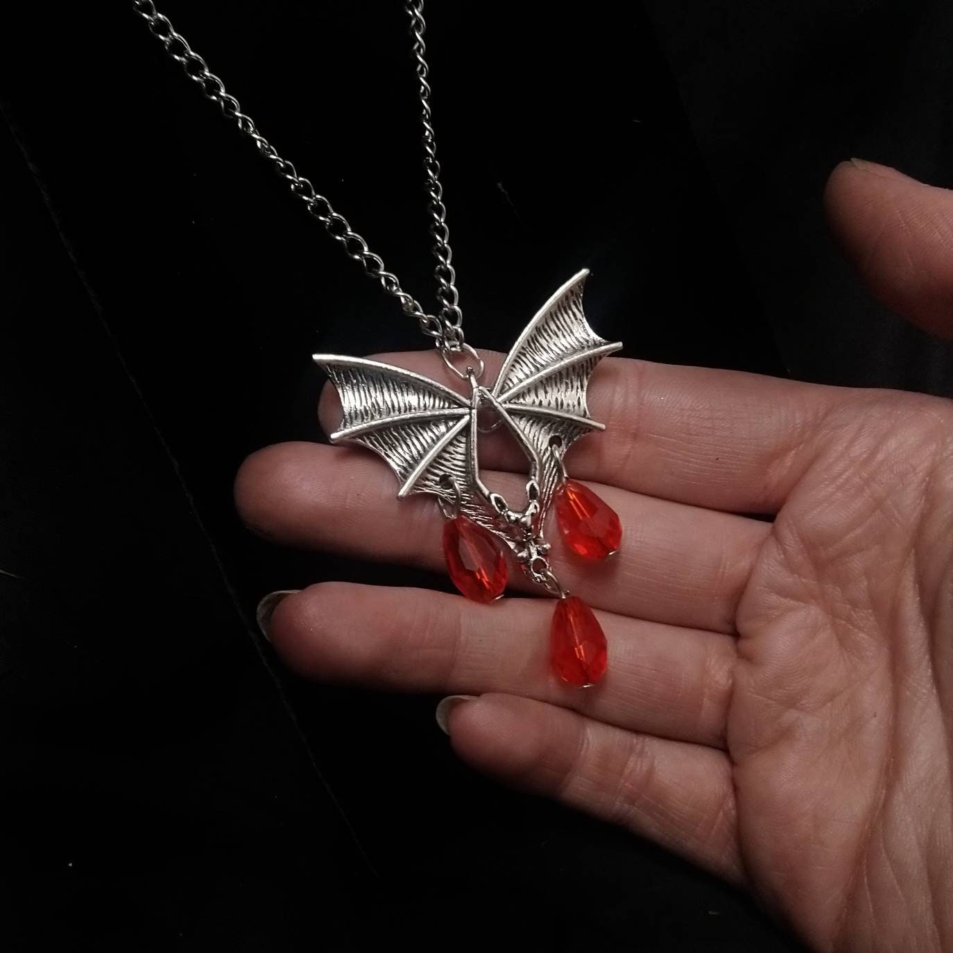 Vampire Bat Pendant: Vamp Pendant Goth Jewellery Gothic - Etsy UK