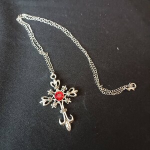 Lady Vamp Necklace: Vampire Pendant, Gothic Cross, Halloween, Goth, Alt ...