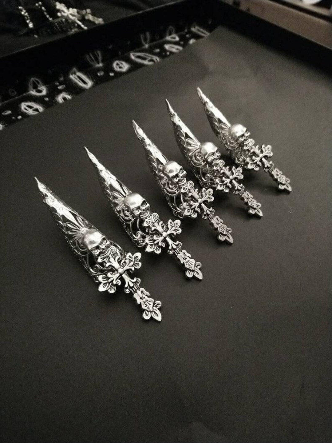 Sacrament- Gothic Nail Rings, Goth Finger Rings, Alternative, Halloween ...