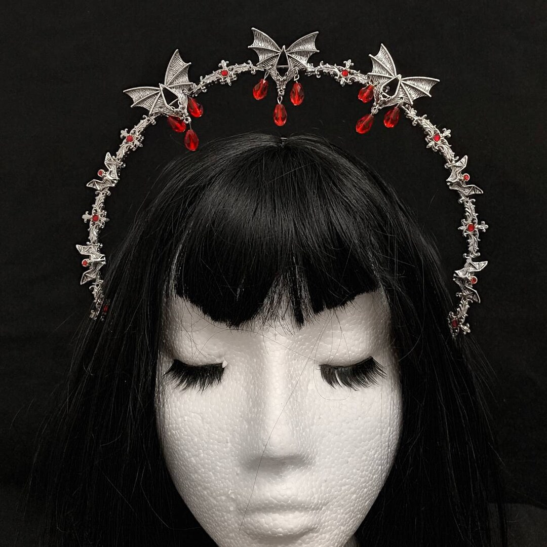 Vampire Headwear: Bat Headpiece Goth Halo Gothic Tiara Alt - Etsy UK