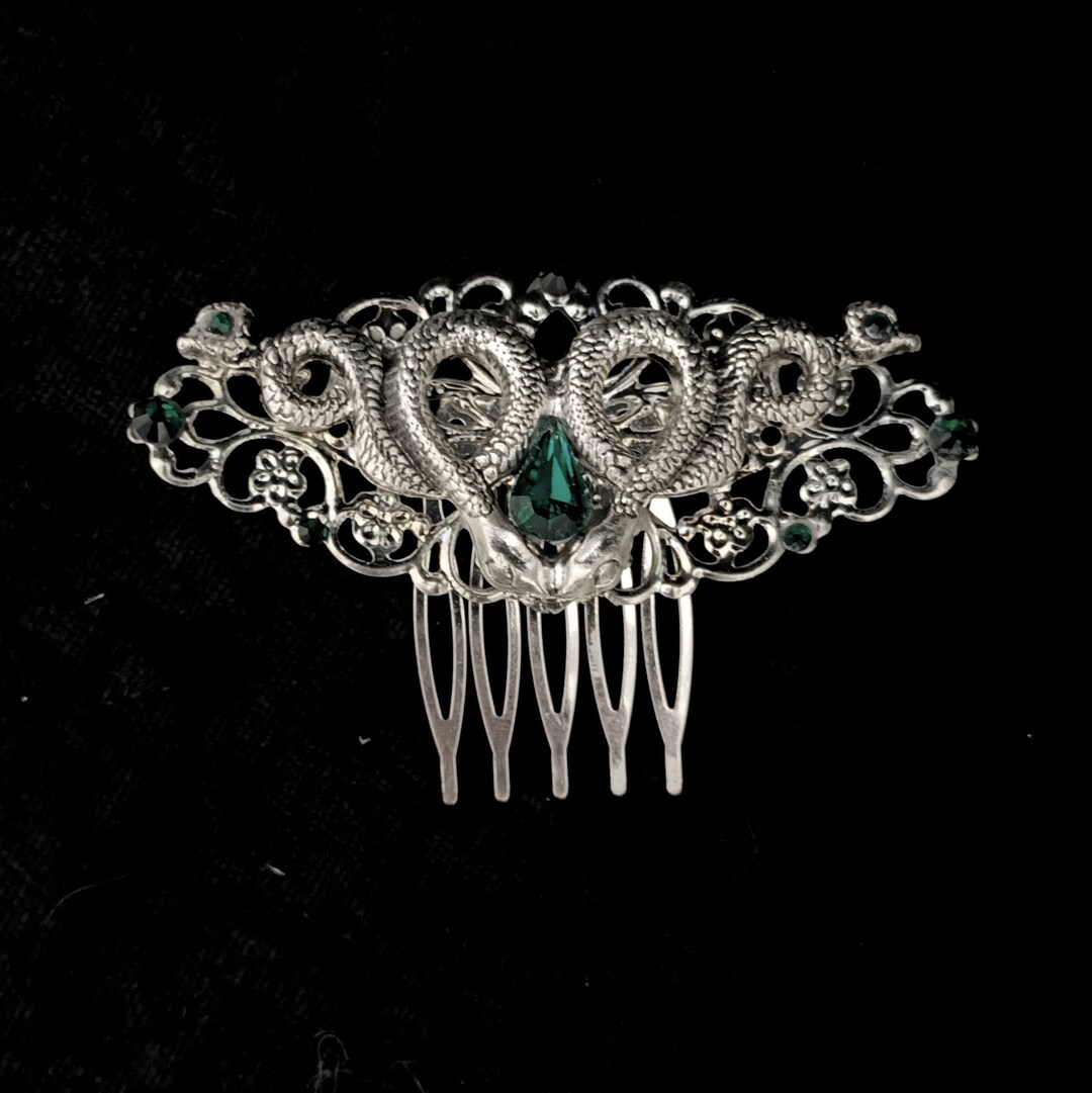 Slither Snake Hair Comb: Gothic Rhinestone Filigree Hair Accessory - Etsy