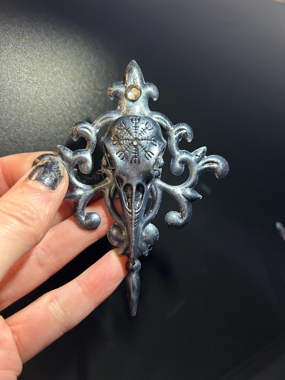 Raven Clip/brooch: Gothic Headwear, Alternative Hairslide, Goth ...