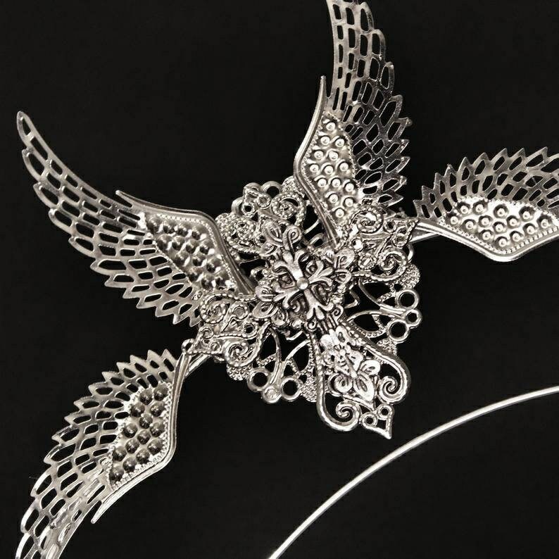 Arch Angel Crown: Angelic Halo Angel Headpiece Alt Headwear - Etsy UK