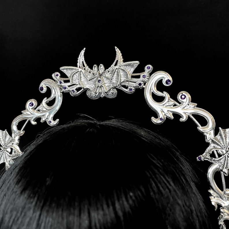 Eerie Bat Halo: Gothic Vampire Crown, Pagan Headwear - Etsy