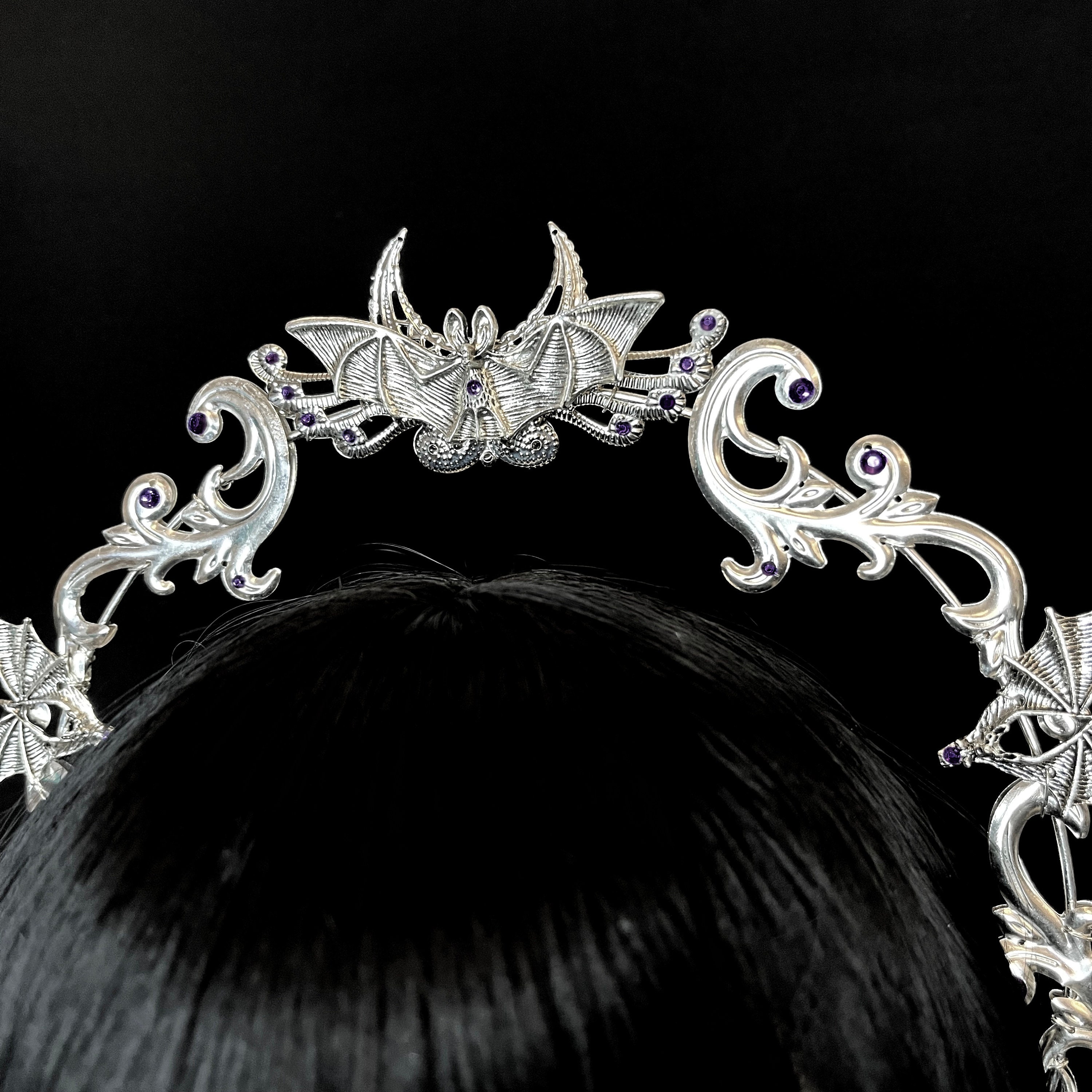 Eerie Bat Halo: Gothic Vampire Crown, Pagan Headwear - Etsy