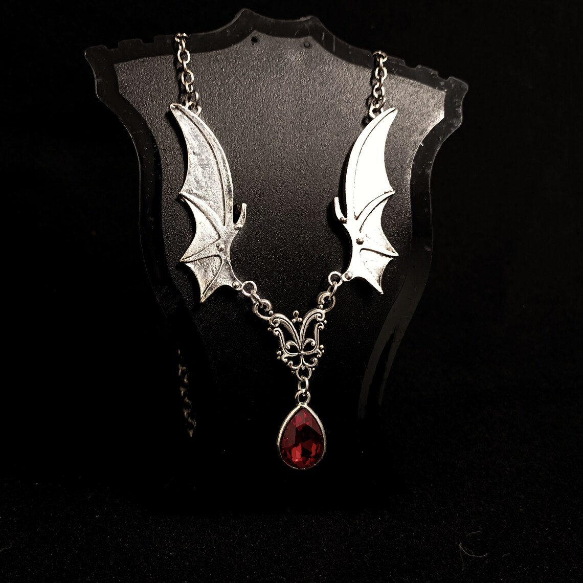 Bloodlust Necklace: Handmade Vampire Goth Jewelry, Bat Wing - Etsy