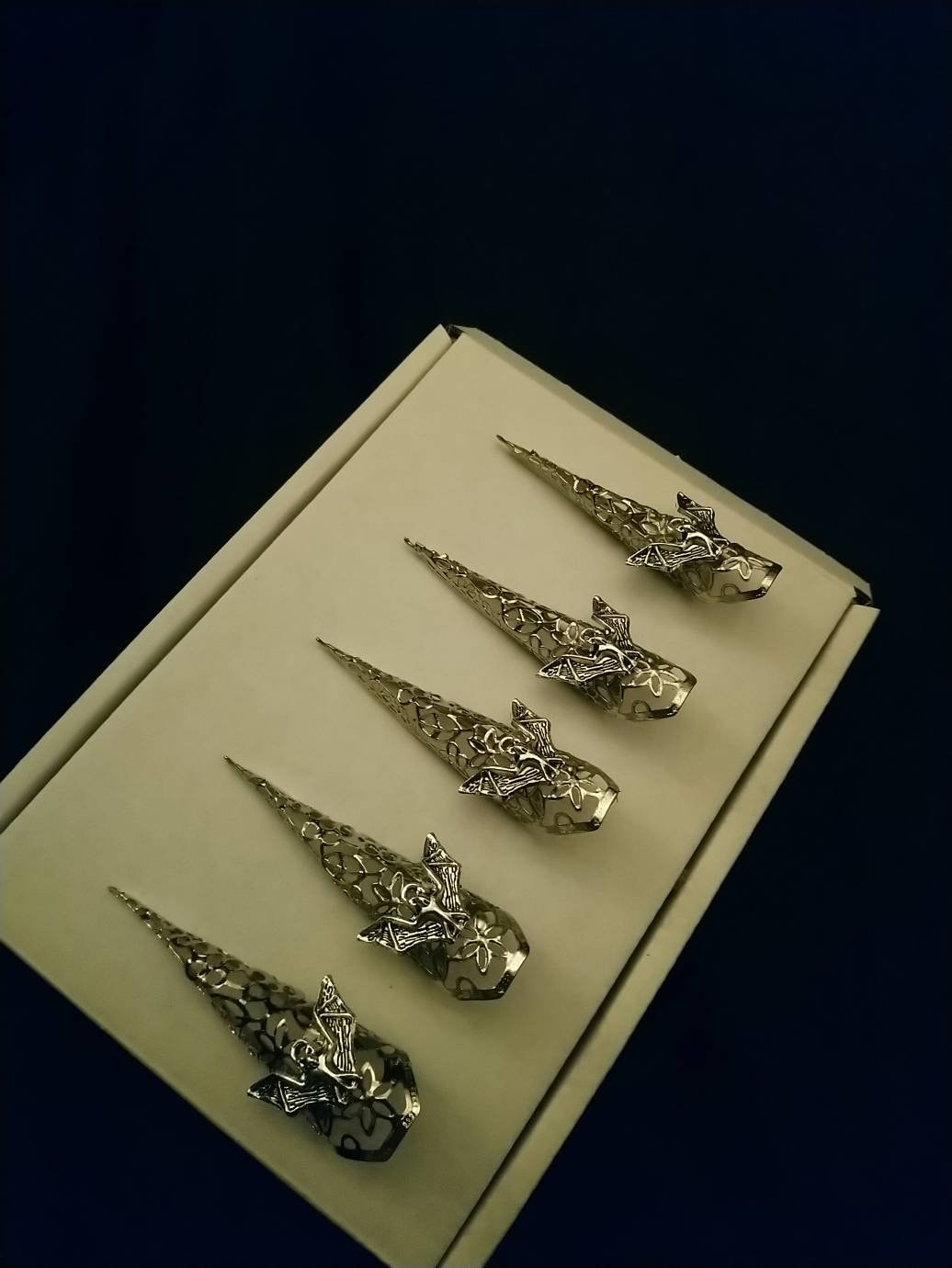 Bat out of Hell Gothic Nail rings Goth Jewellery | Etsy